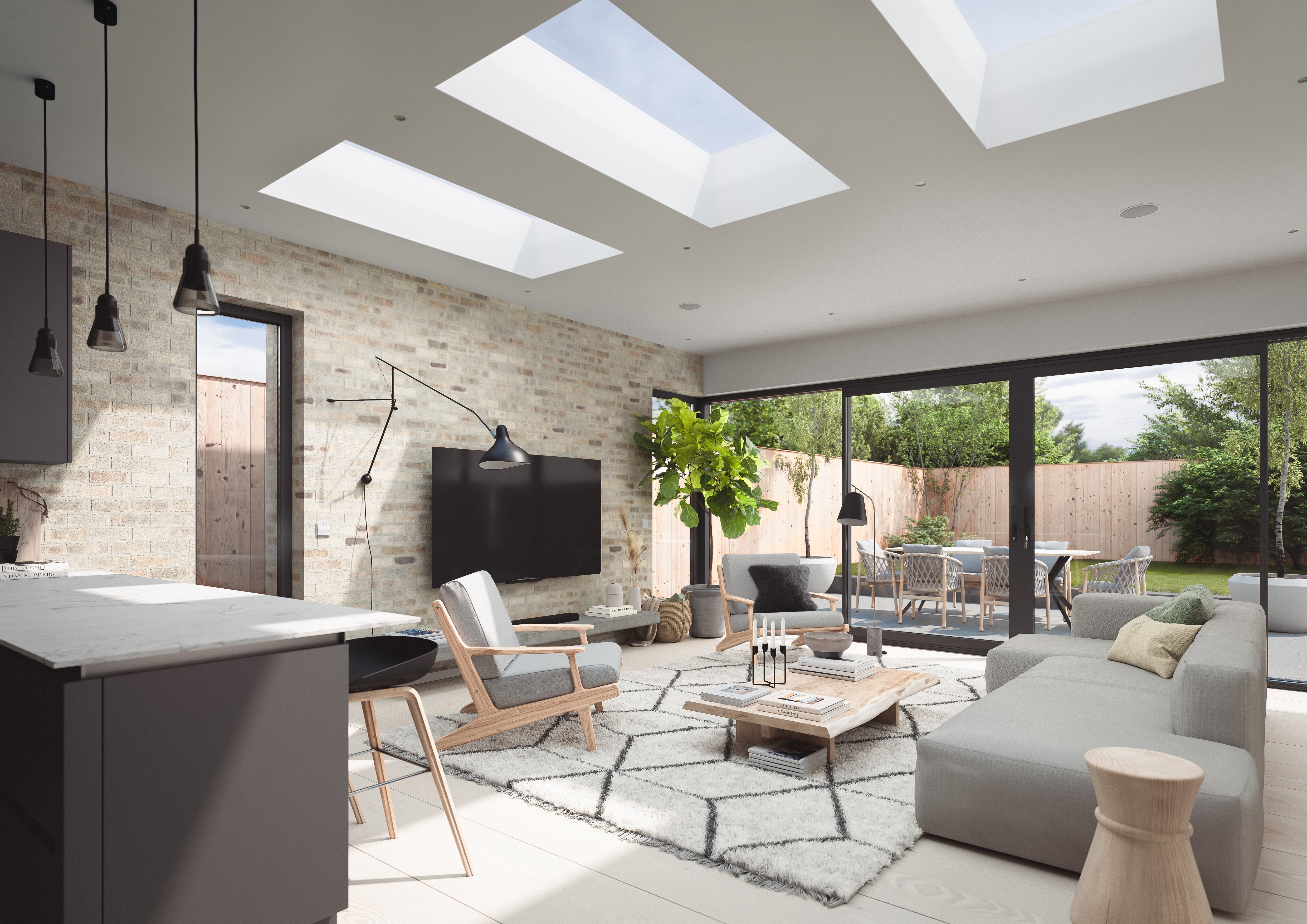 Roof Lantern Placement: Centering Over Kitchen Islands & Dining Tables